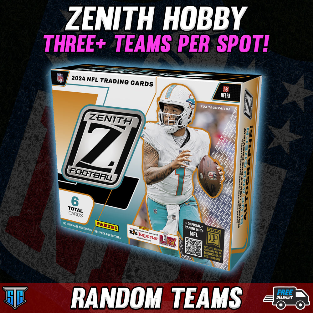 Break 471 - NFL - Zenith Hobby - THREE+ TEAMS PER SPOT! – Stomp Trading Cards