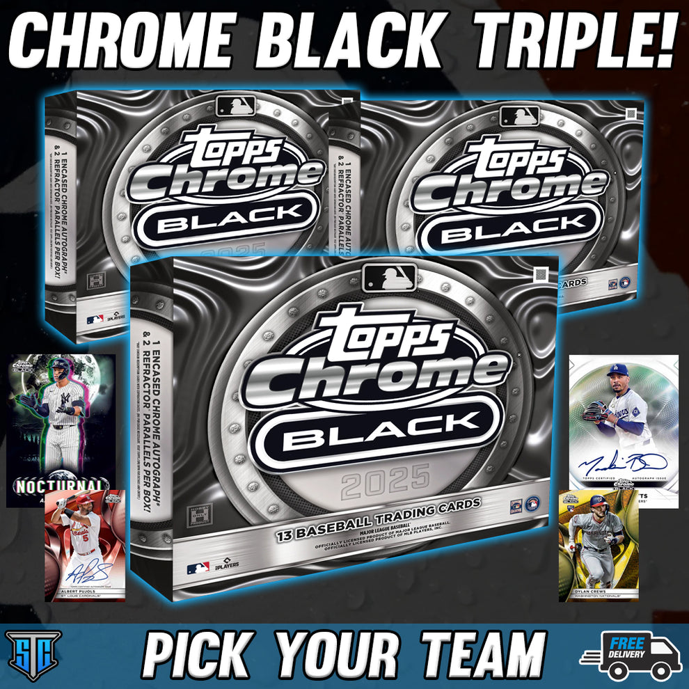 Break 570 - MLB - Chrome Black TRIPLE - 10% OFF ALL TEAMS! – Stomp Trading Cards