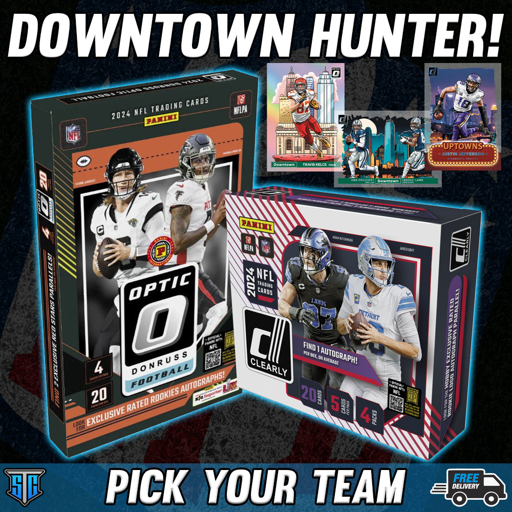 Break 740 - NFL - Downtown Hunter - PICK YOUR TEAM – Stomp Trading Cards