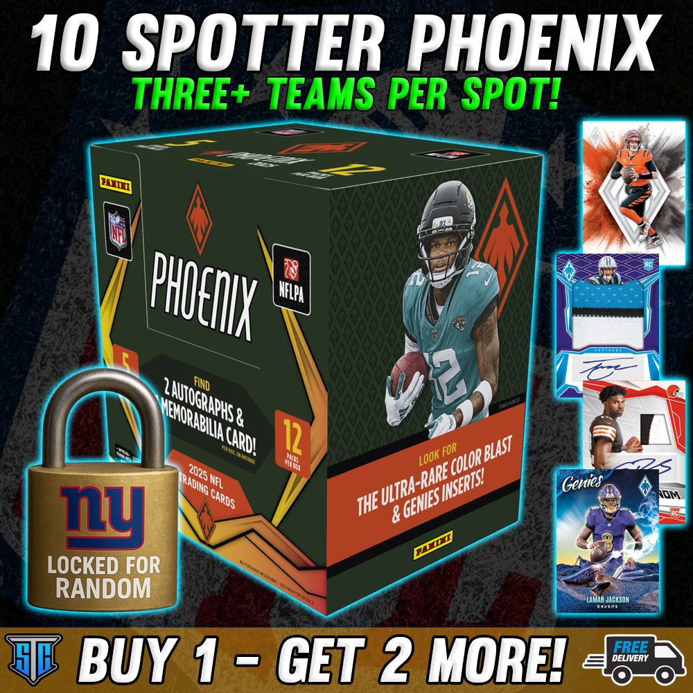 Break 1227 - NFL - 2025 Phoenix - BUY 1 - GET 2 FREE! – Stomp Trading Cards